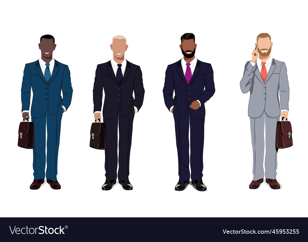 Businessman set Royalty Free Vector Image - VectorStock