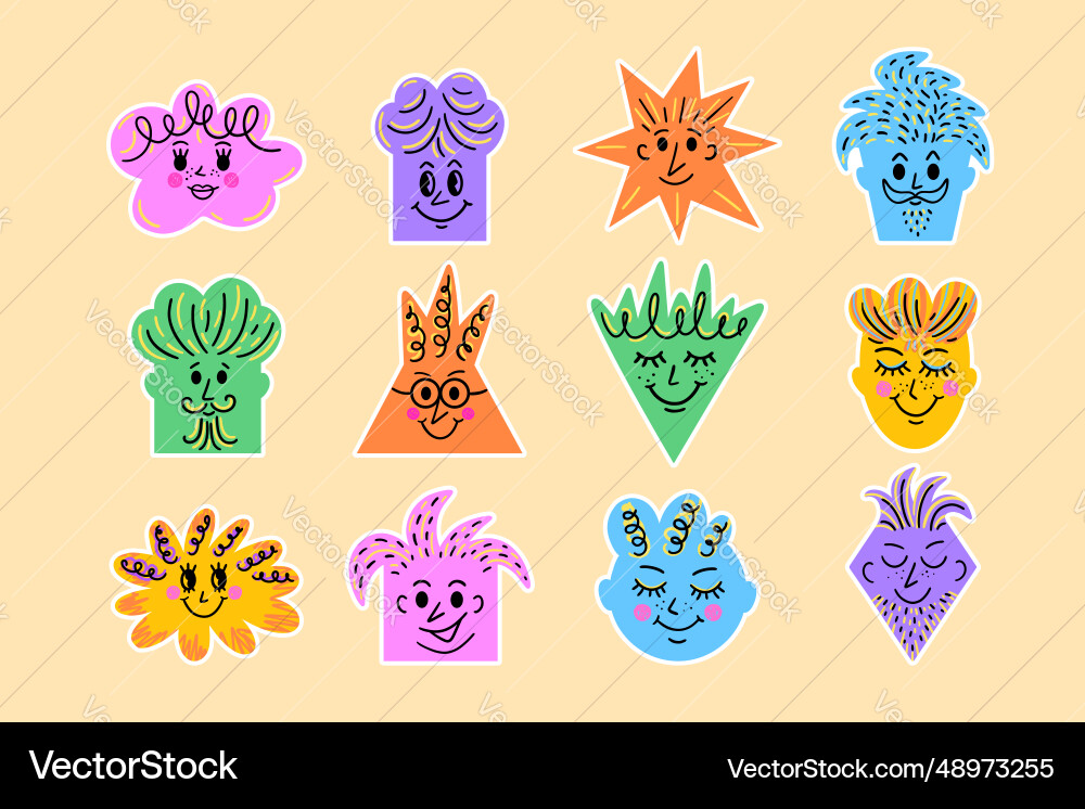 Collection of stickers Royalty Free Vector Image