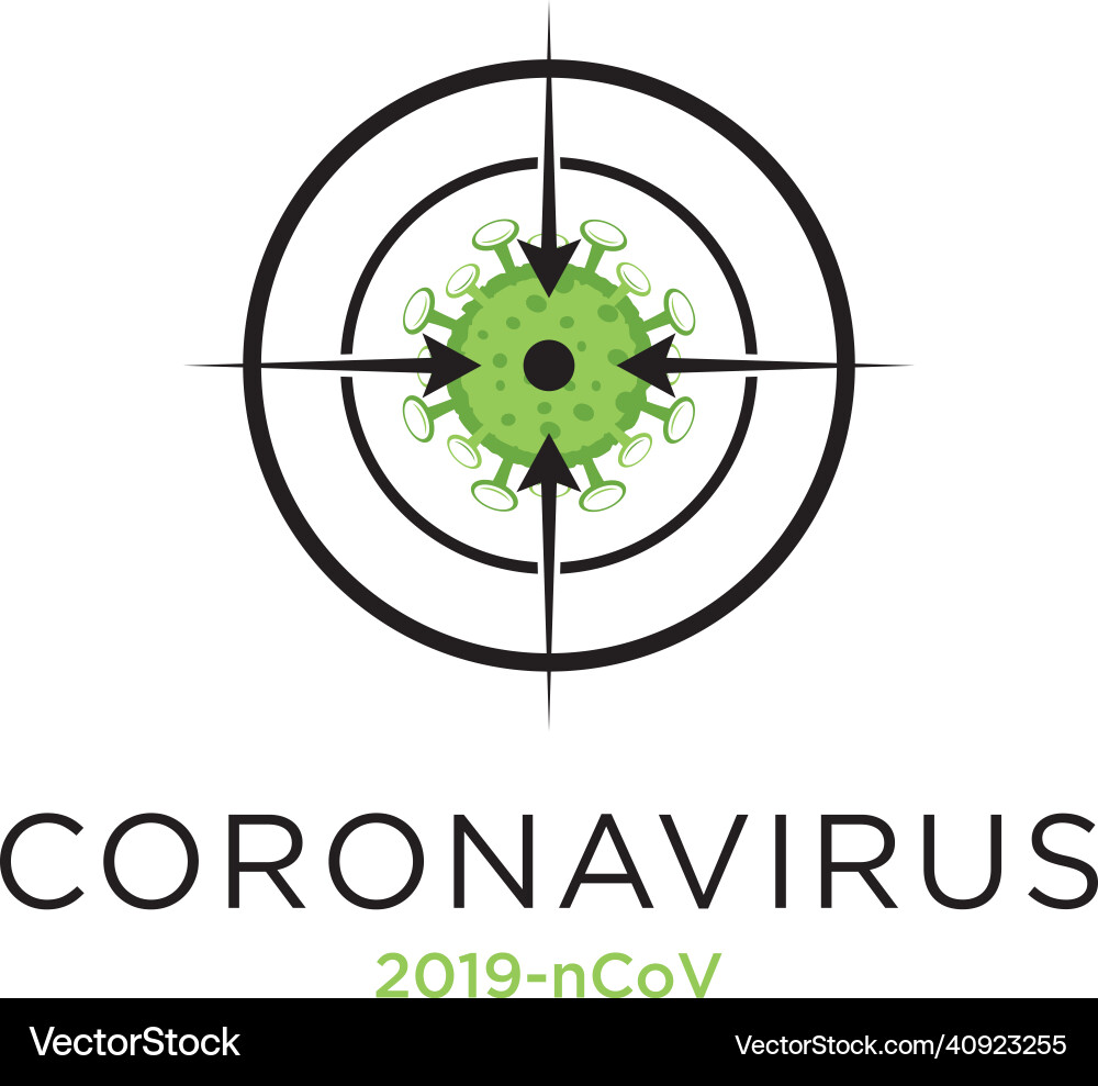 Corona virus target of virus Royalty Free Vector Image