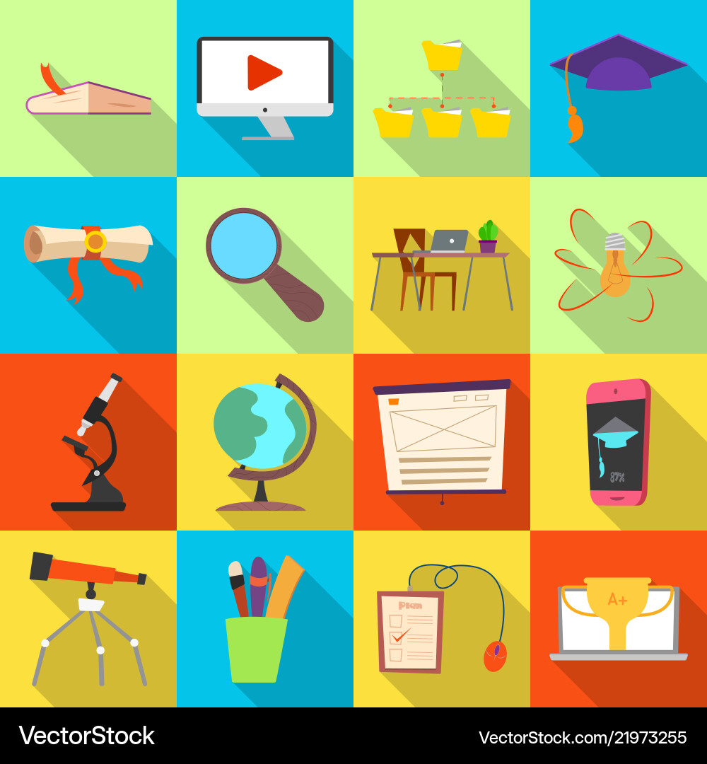 Design of education and learning logo set Vector Image