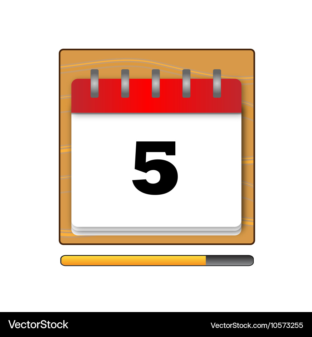 Fifth day in the calendar Royalty Free Vector Image