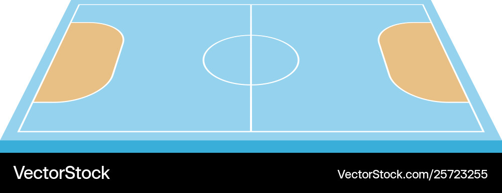 Handball court view from above Royalty Free Vector Image