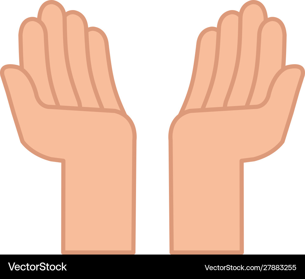 Isolated hand signal icon fill design Royalty Free Vector