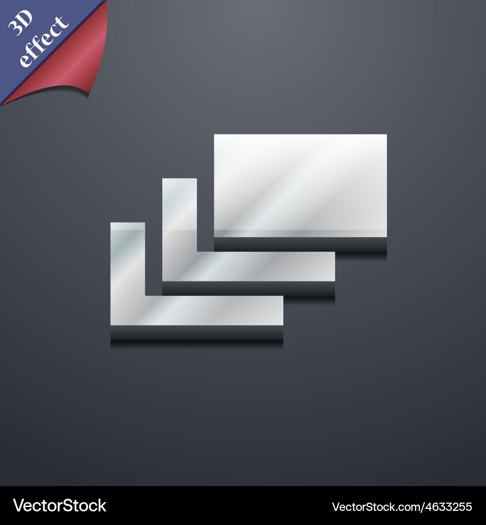 Layers icon symbol 3d style trendy modern design Vector Image