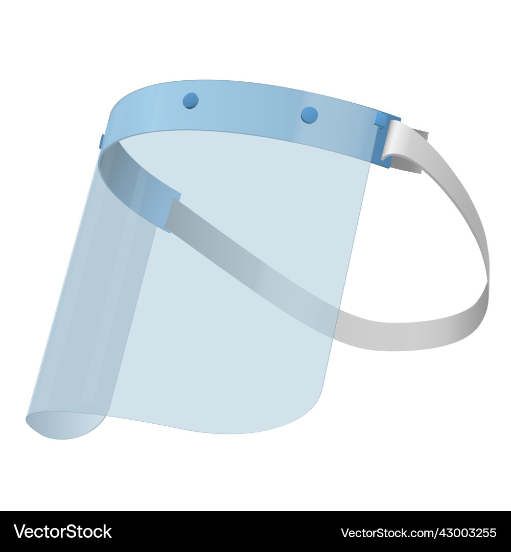 Medical face shield transparent face mask Vector Image