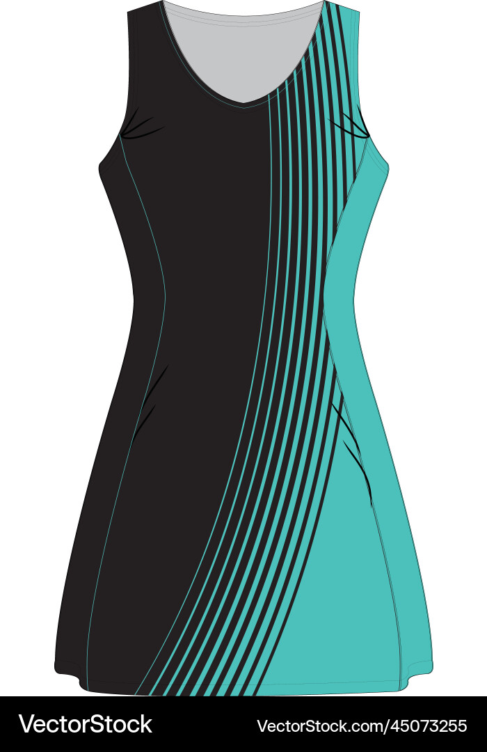 Netball dress mock up Royalty Free Vector Image