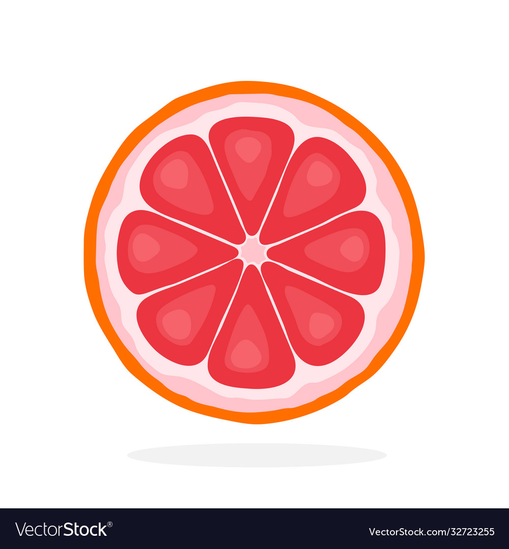 Slice grapefruit Royalty Free Vector Image - VectorStock Slice grapefruit Royalty Free Vector Image - VectorStock