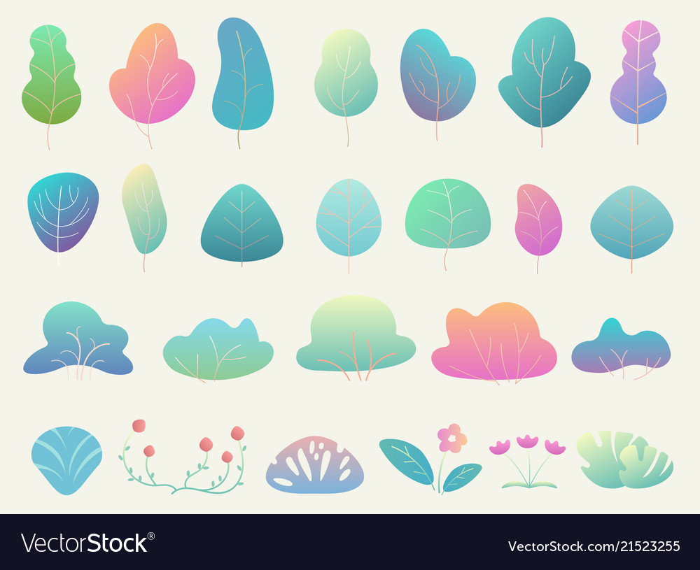 Trendy and beautiful gradient color simple flat Vector Image