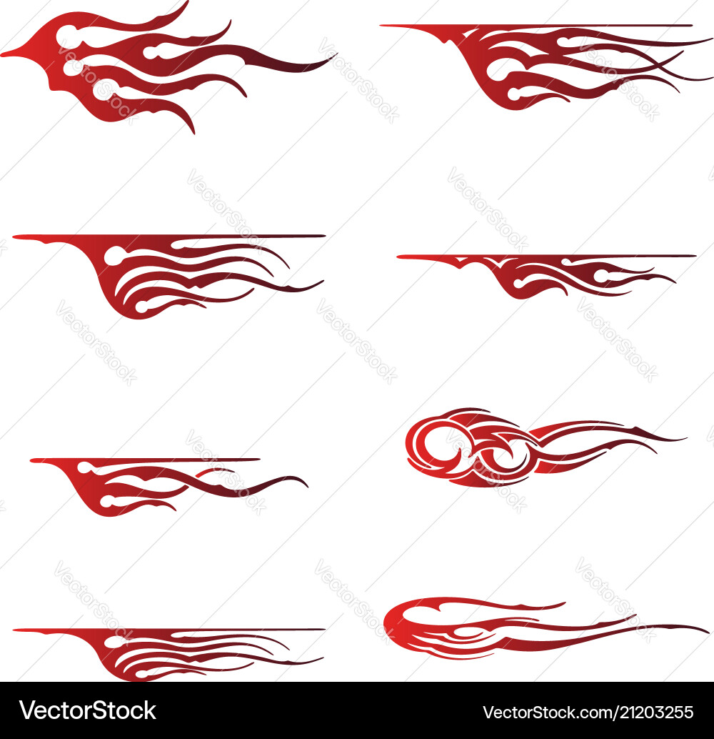 Tribal vehicle graphic flame wrap Royalty Free Vector Image