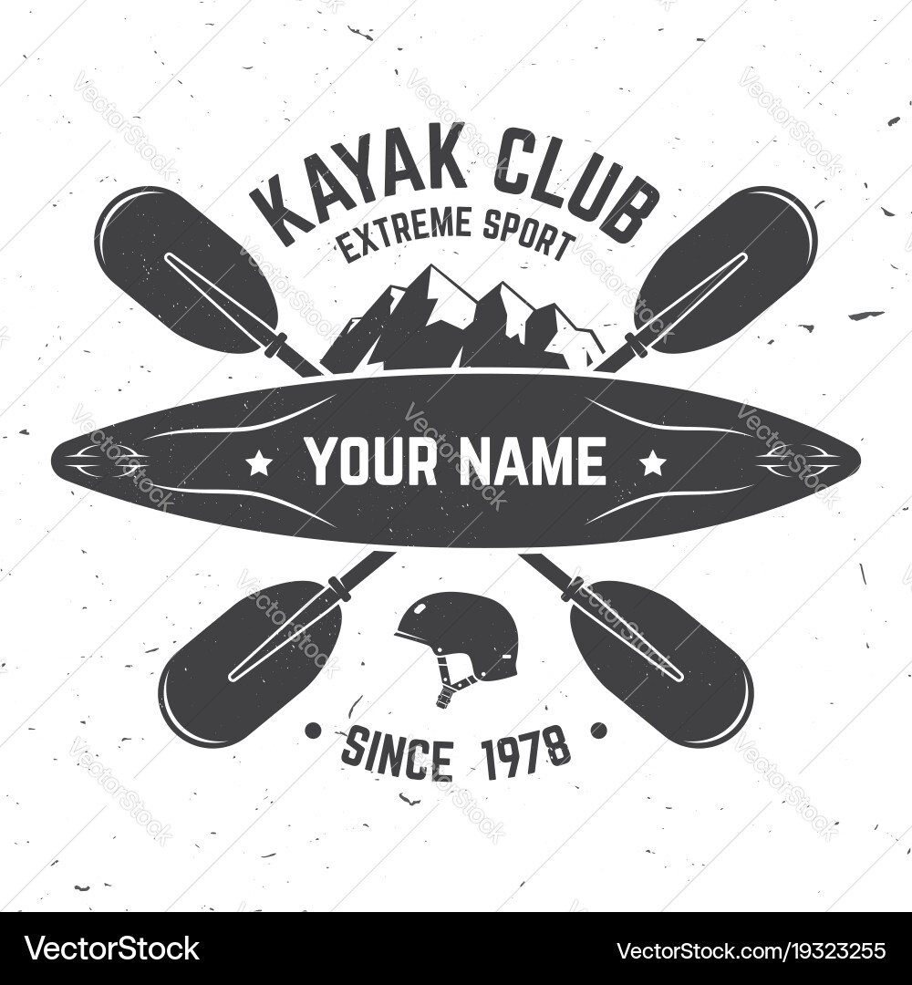 Typography design with mountain helmet and boat Vector Image