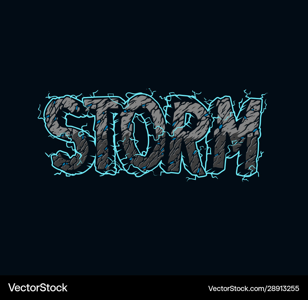 Vintage storm inscription template Royalty Free Vector Image