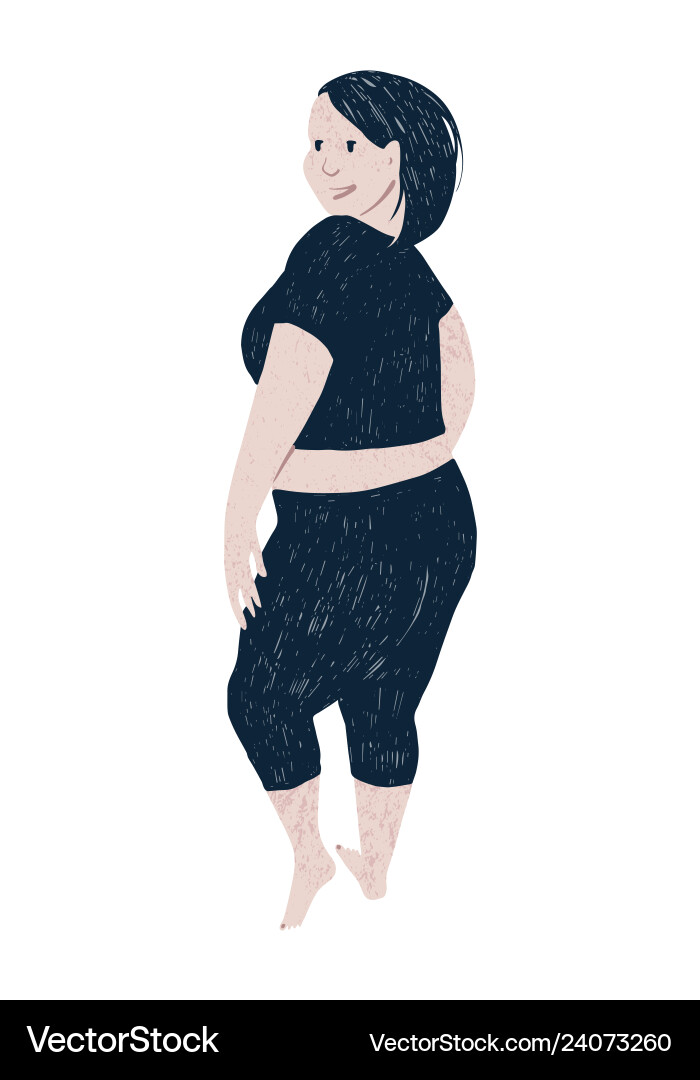 Beautiful plus size woman Royalty Free Vector Image