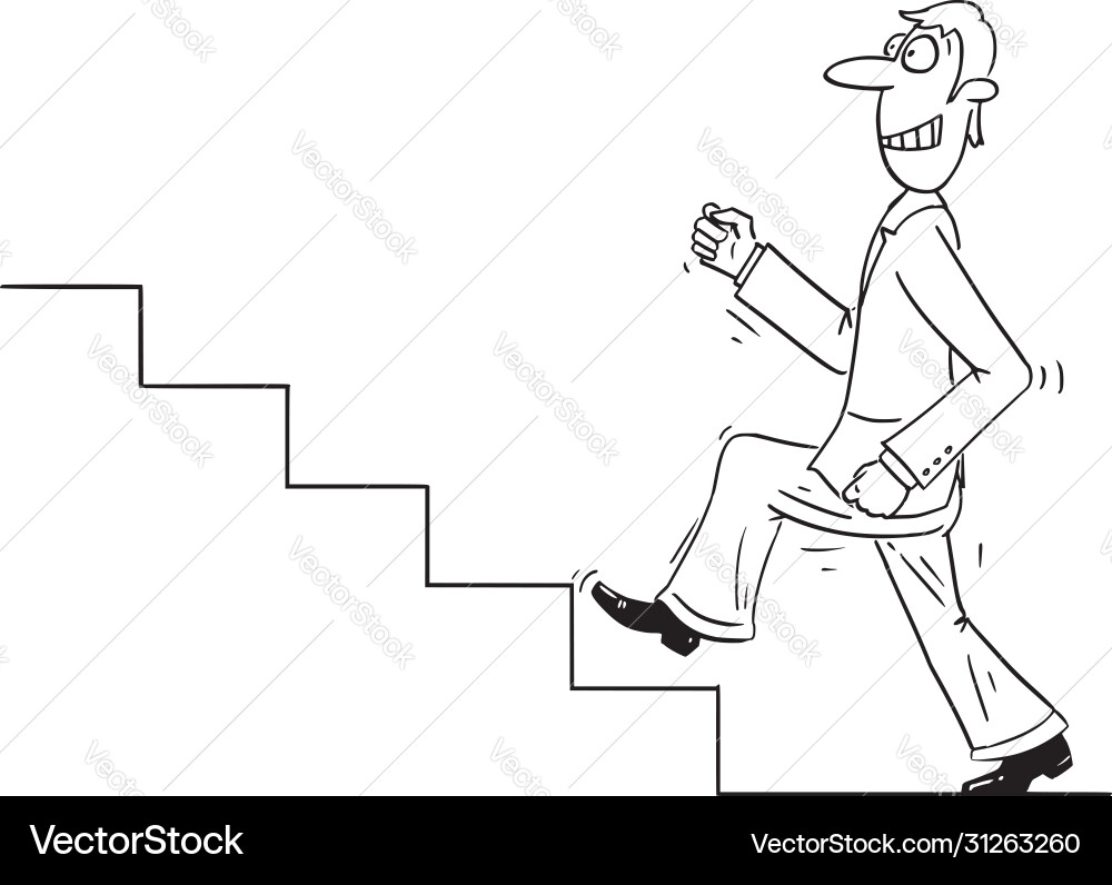 Comic cartoon confident man or businessman Vector Image