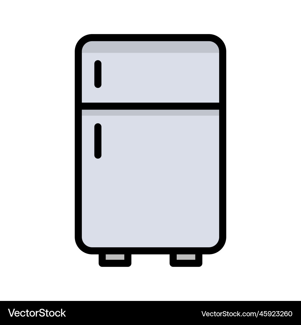 Flat design refrigerator icon or home appliance Vector Image