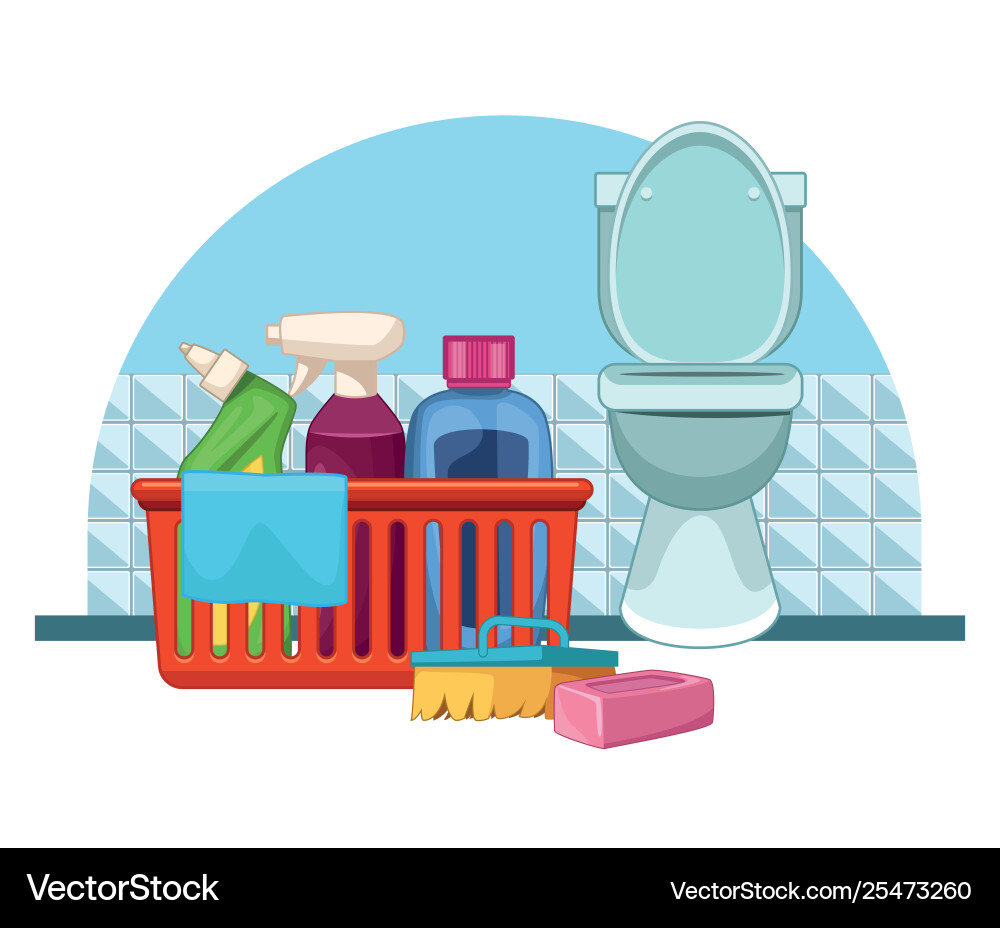 Housekeeping cleaning cartoon Royalty Free Vector Image