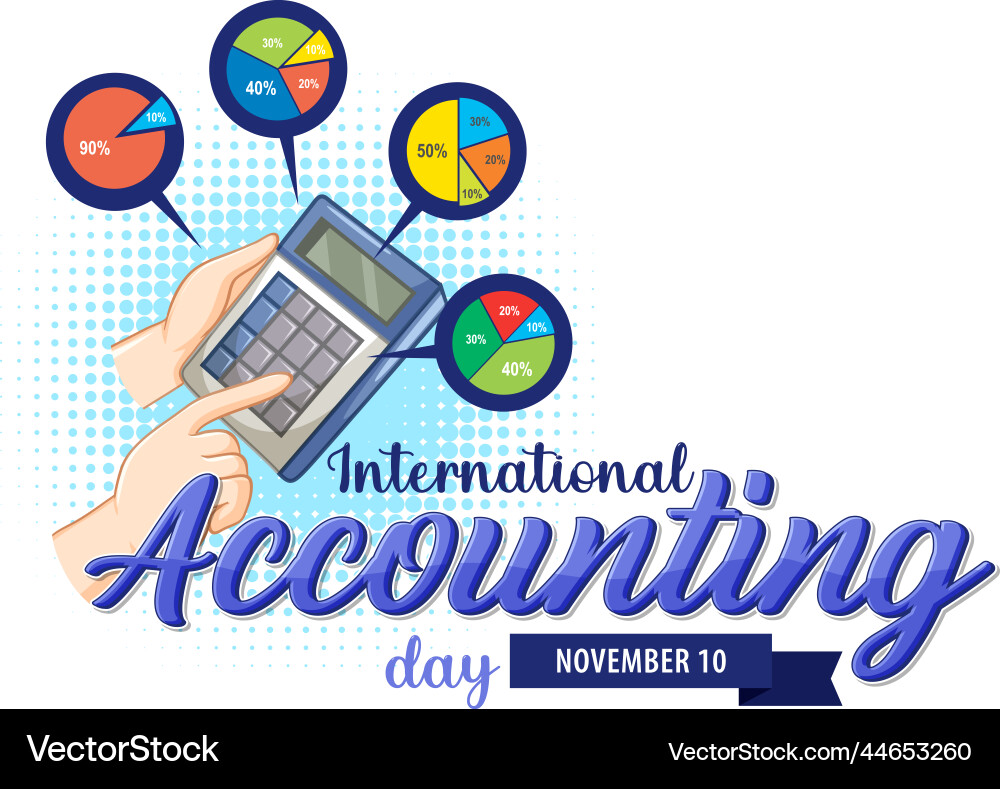 International accounting day logo design Vector Image