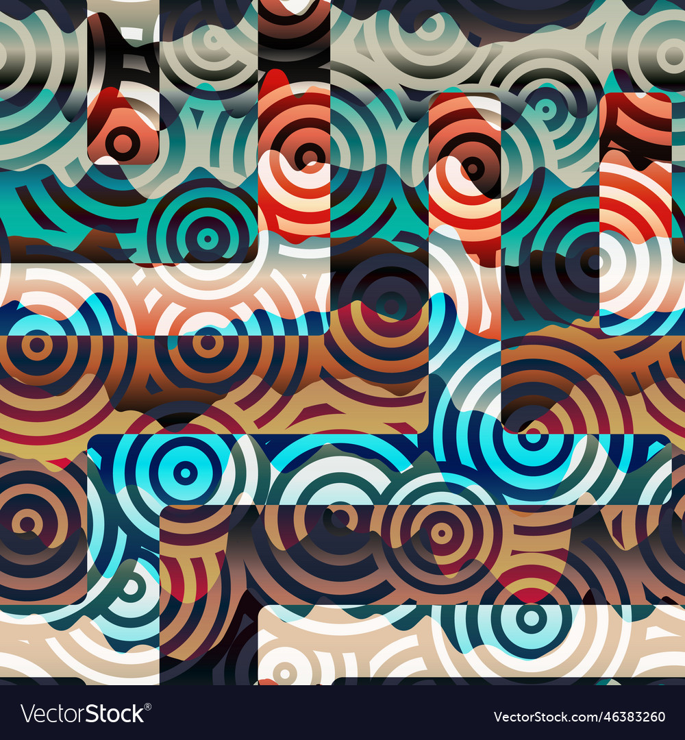 Japan circles geometric seamless pattern Vector Image