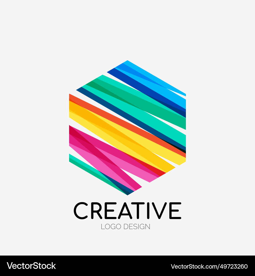 Modern abstract logo design geometric art Vector Image