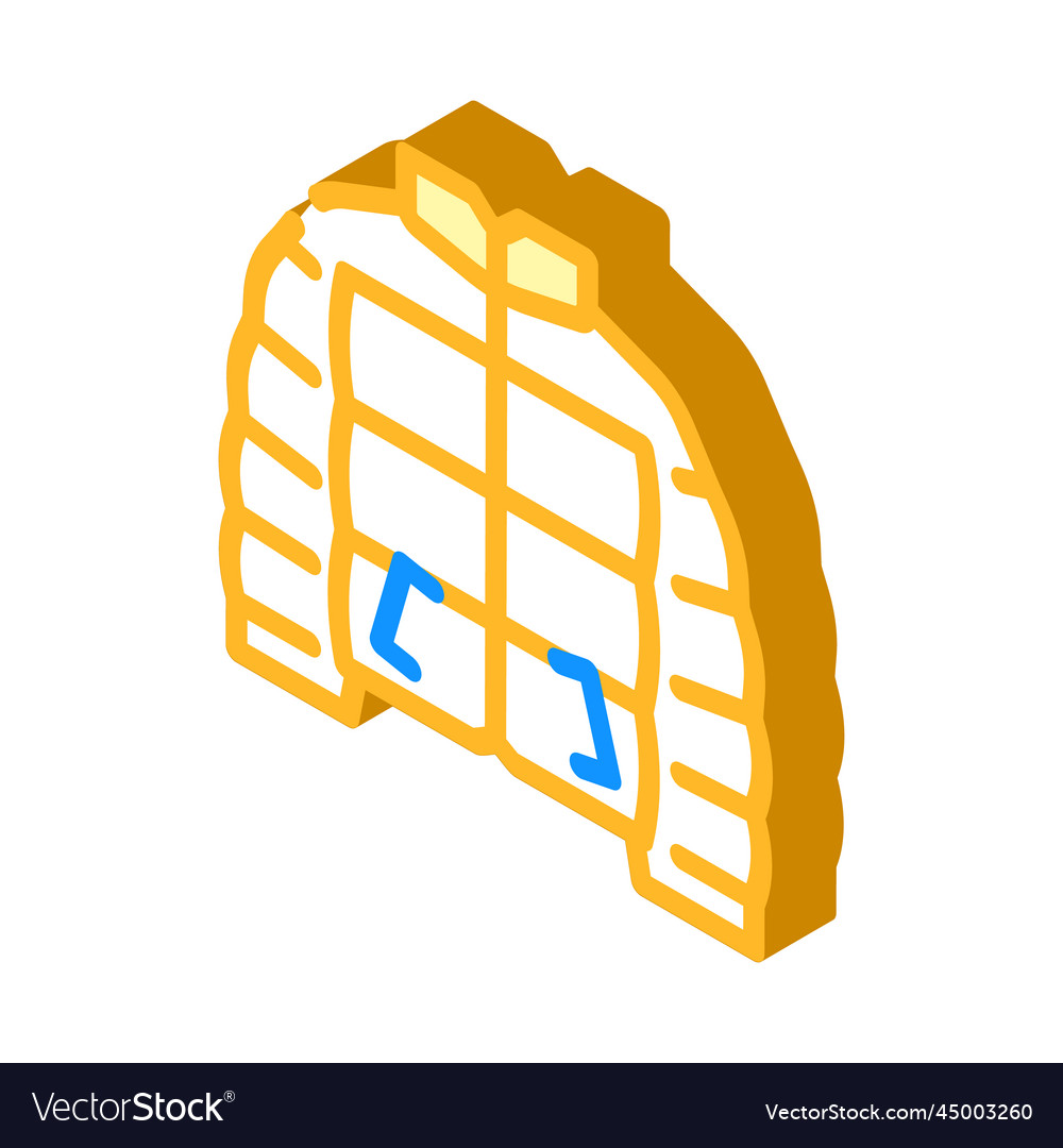 Puffy Jacket Outerwear Female Isometric Icon Vector Image