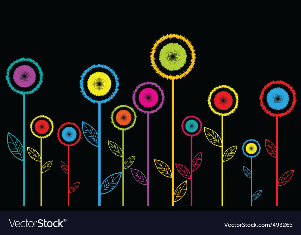 Abstract flowers Royalty Free Vector Image - VectorStock
