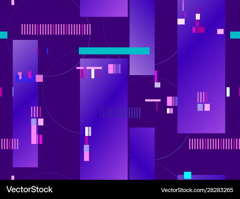 Cyberpunk seamless pattern retro futurism Vector Image