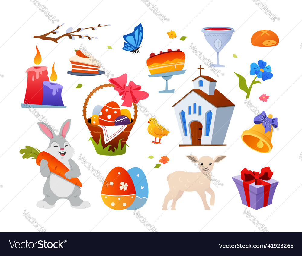 Easter holiday - modern flat design style object Vector Image