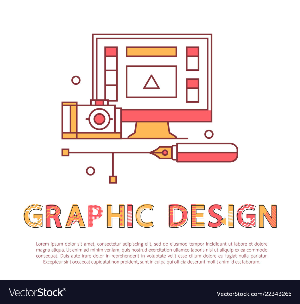 Graphic design poster and text Royalty Free Vector Image