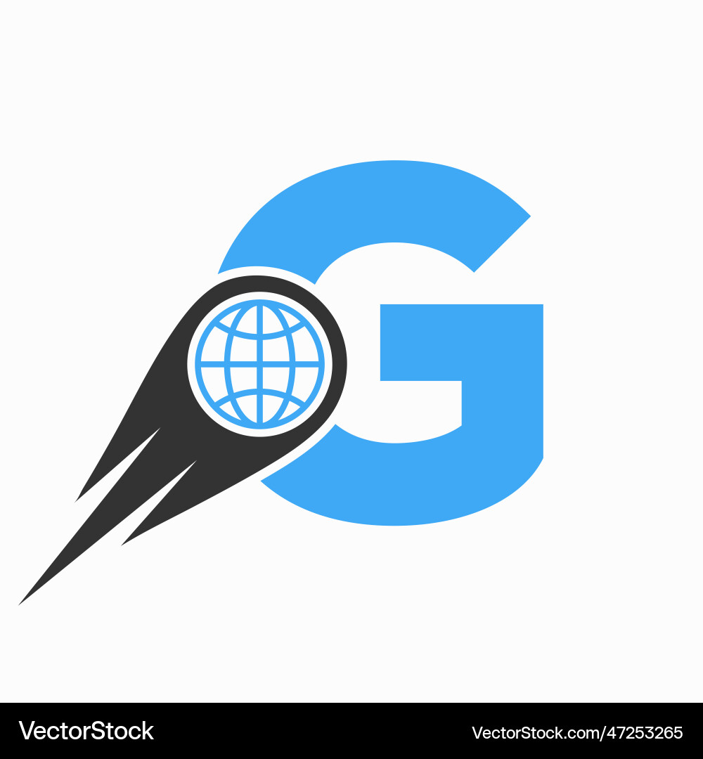 Letter g logo concept with global world icon Vector Image