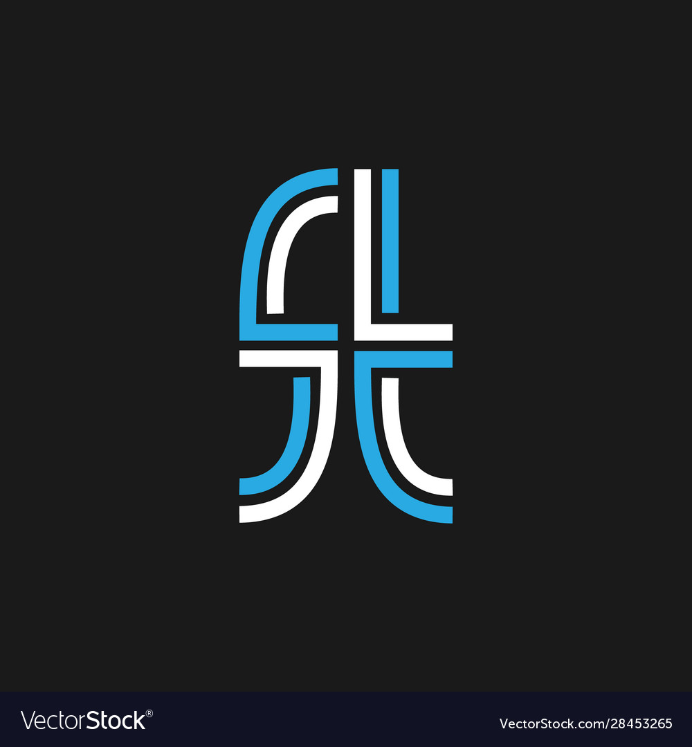 Line logo creative initial st Royalty Free Vector Image