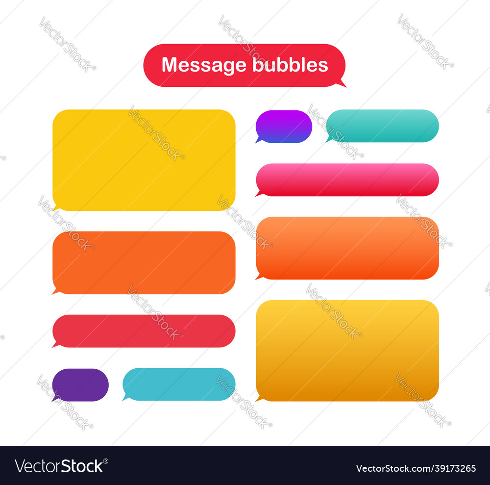 Message bubbles design template for messenger chat