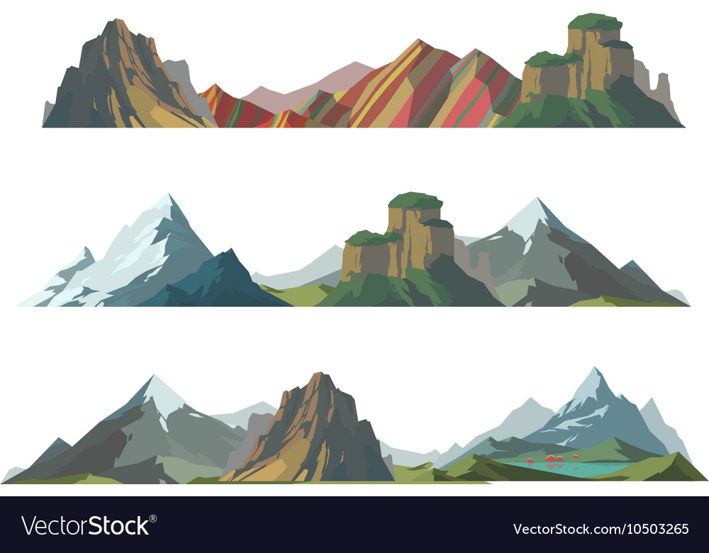 Mountain isolated Royalty Free Vector Image - VectorStock