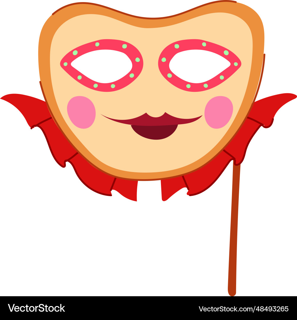 Party carnival mask cartoon Royalty Free Vector Image