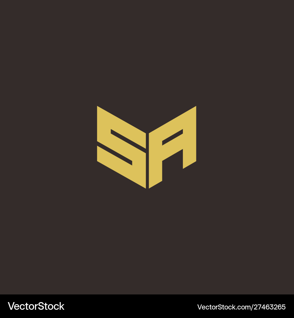 Sa logo letter initial designs template Royalty Free Vector