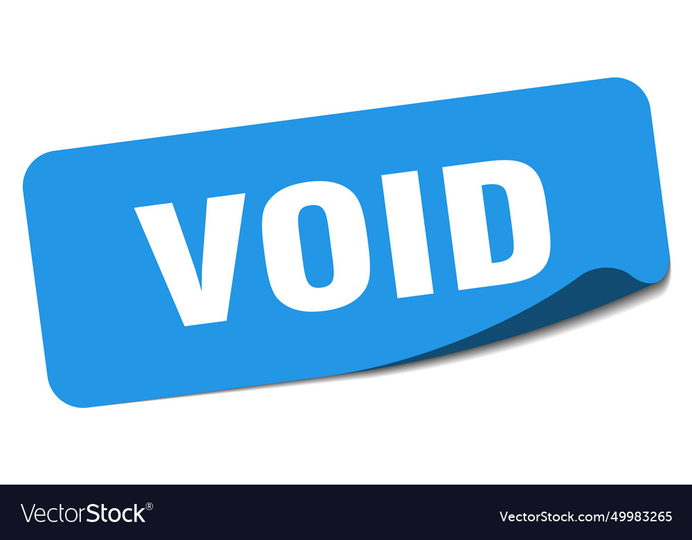 Void sticker void label Royalty Free Vector Image