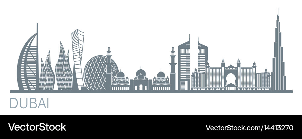 Dubai city stock Royalty Free Vector Image - VectorStock