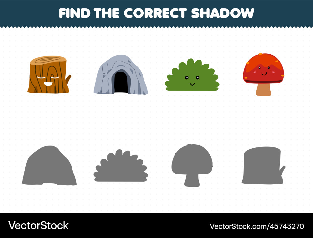 Education game for children find the correct Vector Image