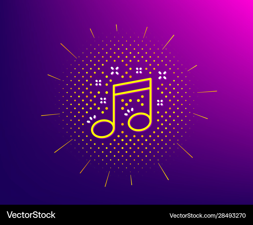 Musical note line icon music sign Royalty Free Vector Image