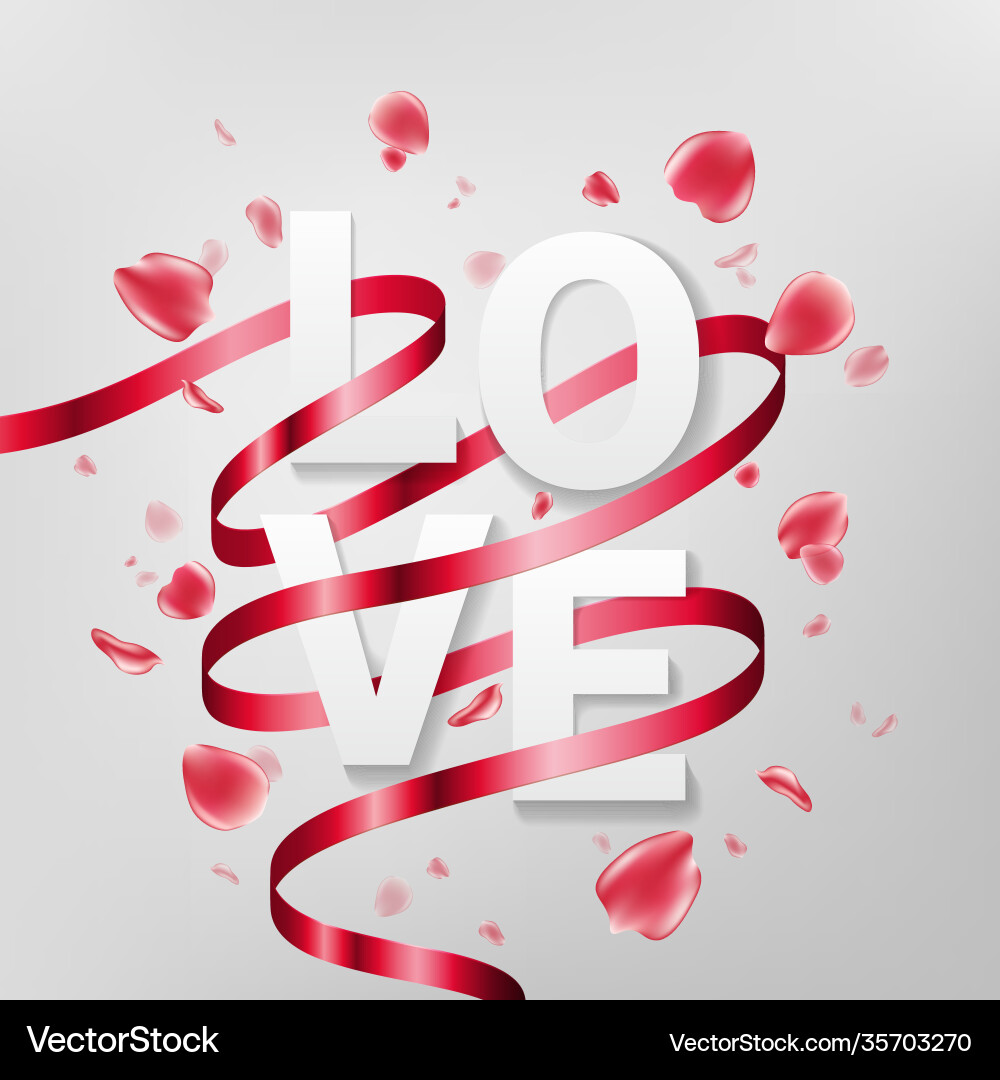 Valentines day gray greeting card template Vector Image