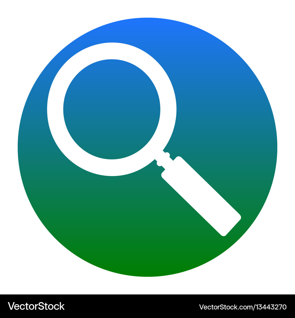 Zoom sign white icon in Royalty Free Vector Image