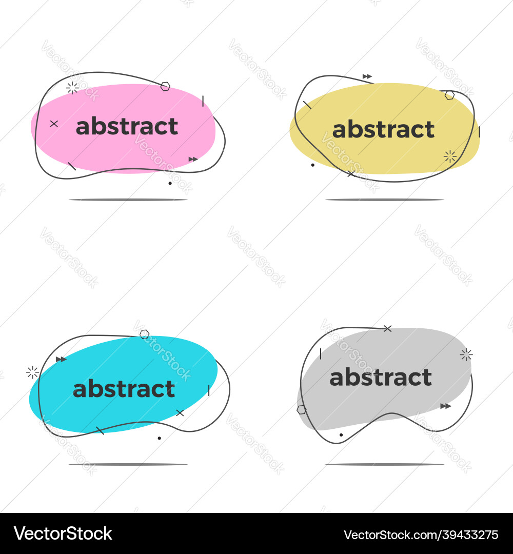Abstract geometric shape graphic banner callout Vector Image