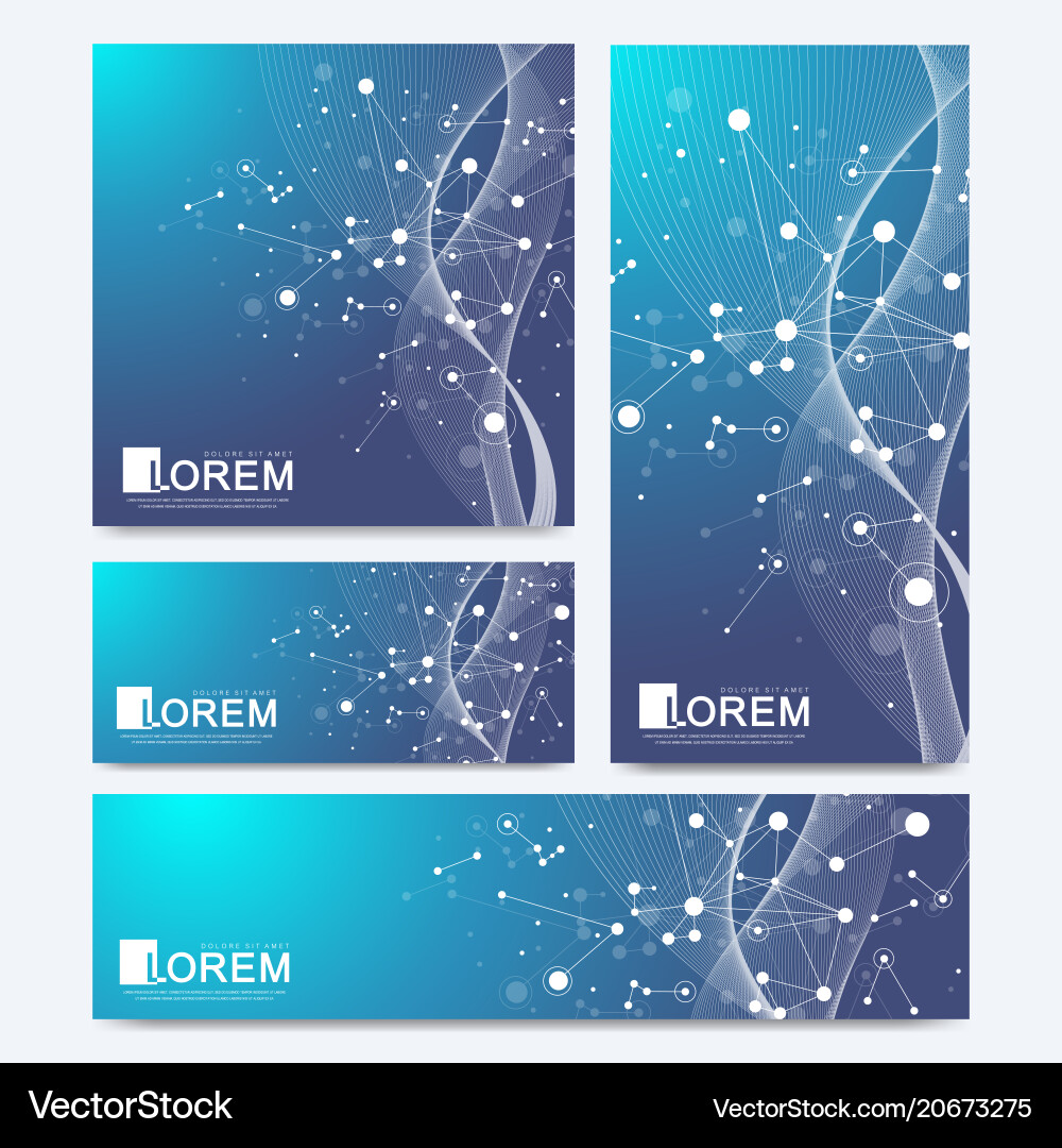Abstract set of modern website banners Royalty Free Vector