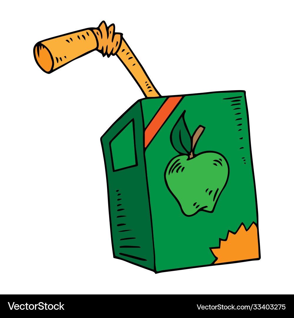Apple juice icon juice in a box Royalty Free Vector Image
