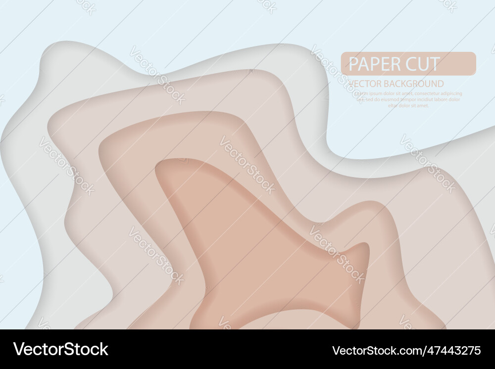 Bright color paper cut background design Vector Image