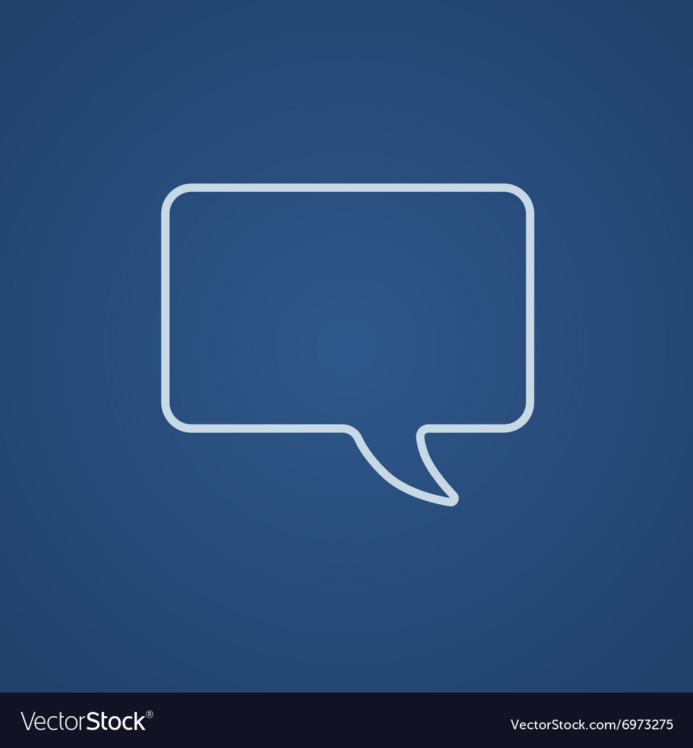Empty speech square line icon Royalty Free Vector Image