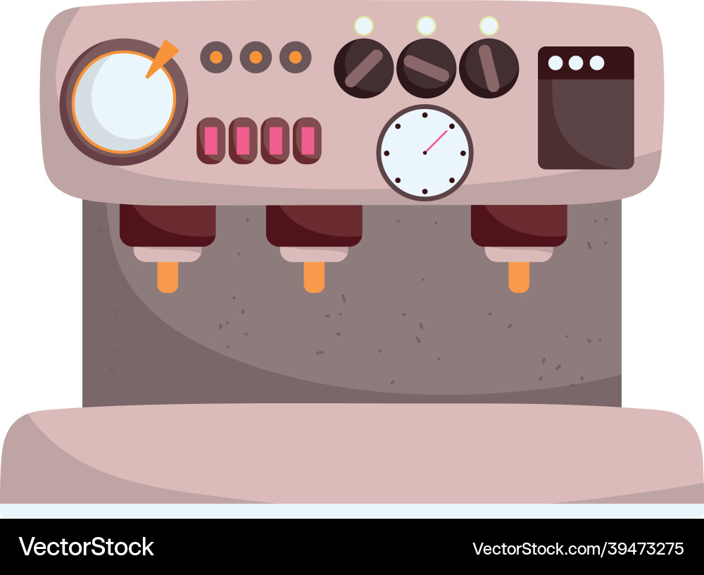 Machine of brew coffee Royalty Free Vector Image
