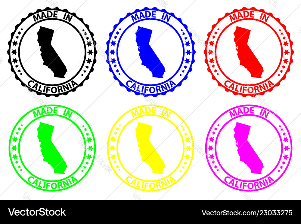 Made in california rubber stamp Royalty Free Vector Image