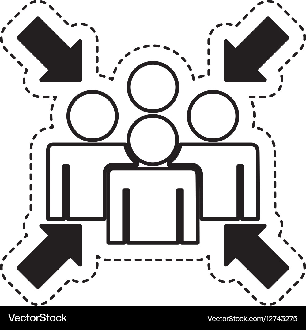 Meeting point sign icon Royalty Free Vector Image