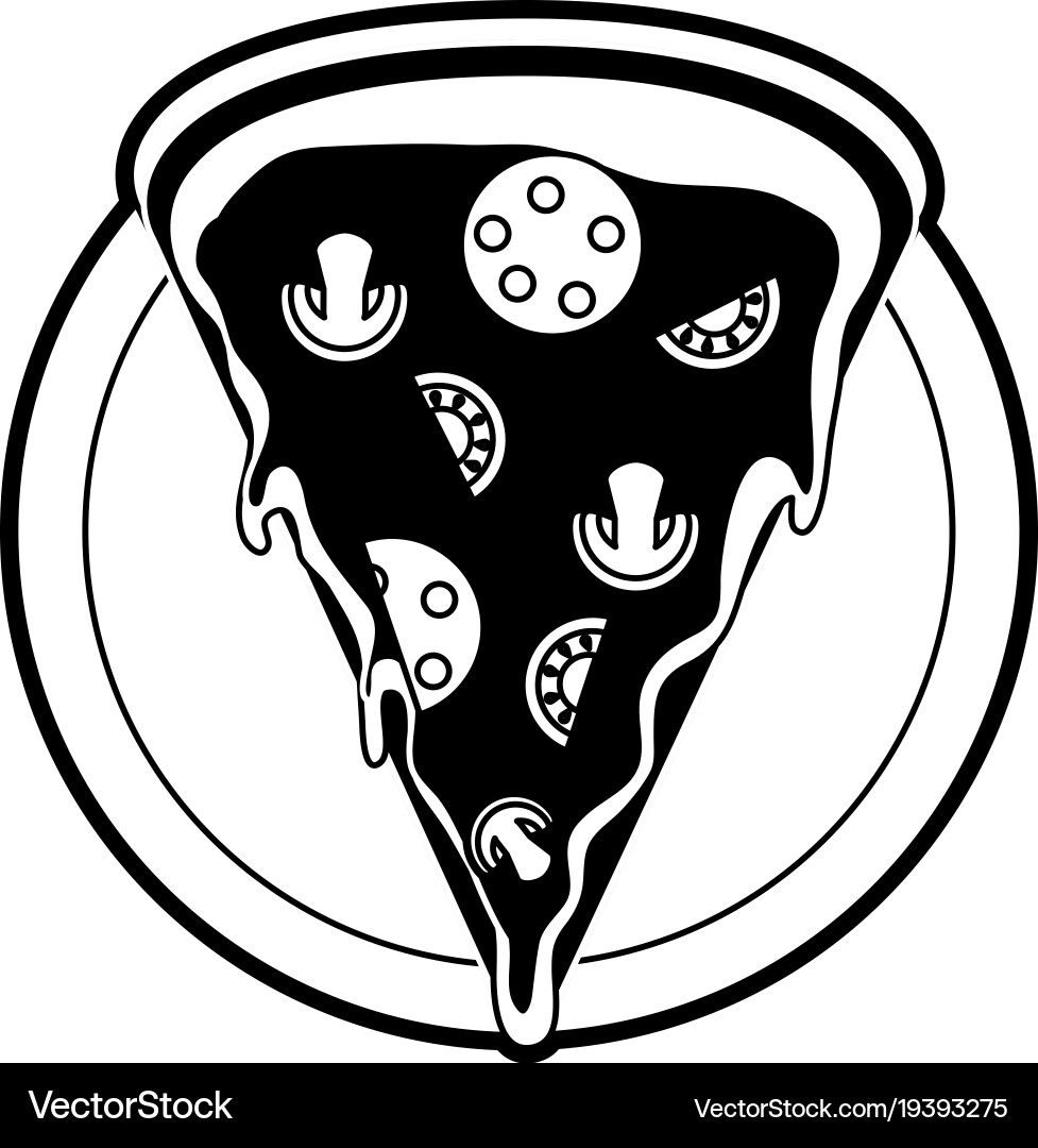 Pizza italian food Royalty Free Vector Image - VectorStock