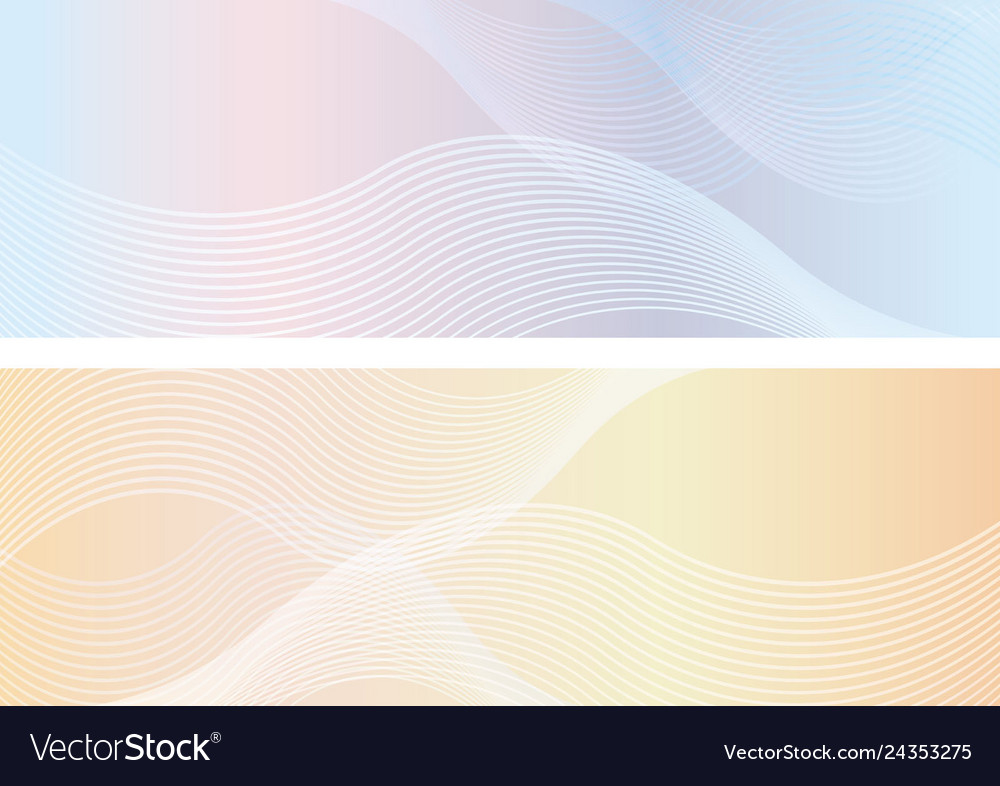 Rectangle background set with wavy patterns Vector Image