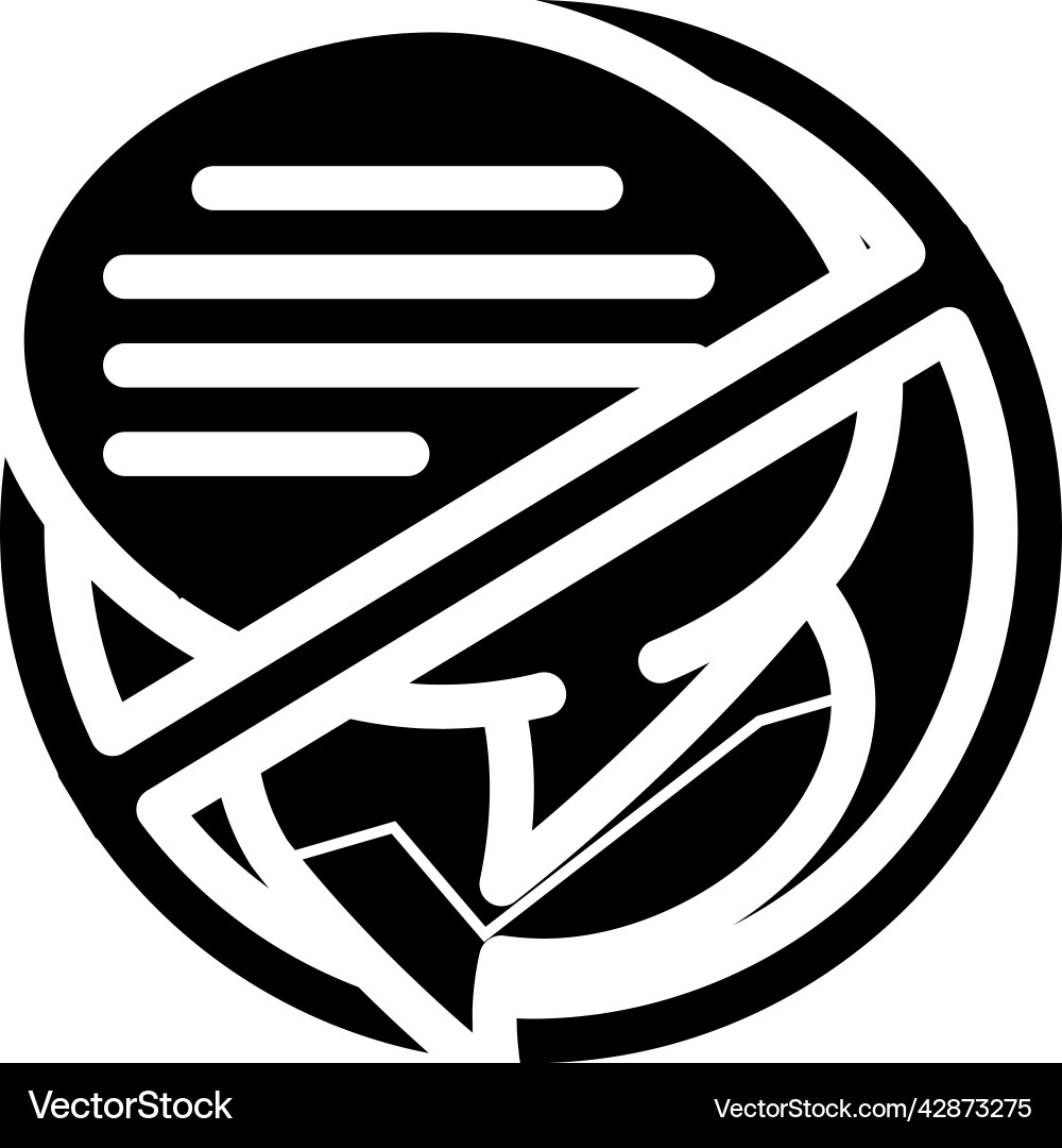 Refusal to communicate in real life glyph icon Vector Image